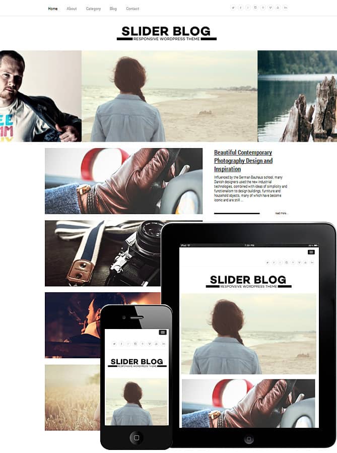 Slider Blog WordPress Theme | 한국워드프레스랩
